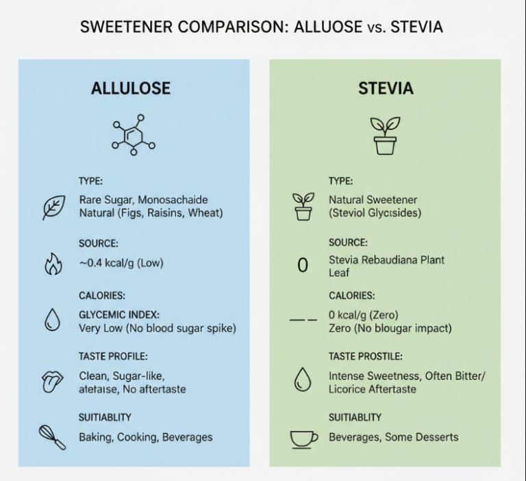 Allulose Vs Stevia: Which Sweetener Is Better For Health?